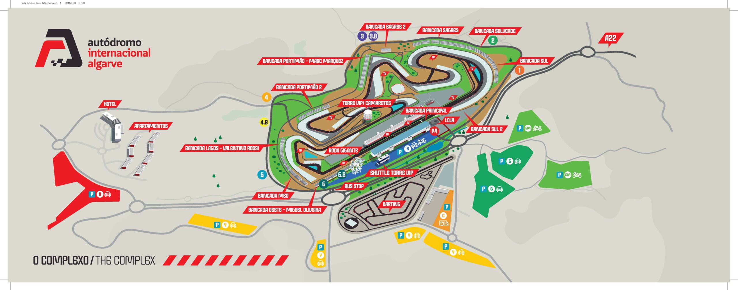 Mapa Complexo AIA — AIA — Autódromo Internacional Algarve
